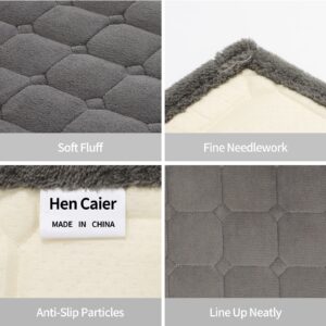 HenCaier Bay Window Mat Non-Slip 20x60 Indoor Bay Window Décor Cushion Pads Living Room Bedroom Area Rug Floor Seat Slipcovers Bench Furniture Protector Grey