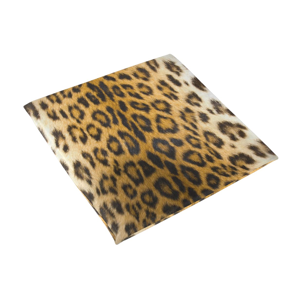 ALAZA Leopard Cheetah Print Chair Pad Seat Cushion for Office Car Outdoor Indoor Kitchen, Soft Memory Foam, Back Pain, Coccyx & Sciatica Relief, 15.7x15.7 in