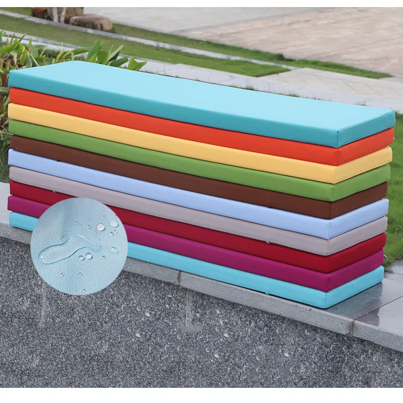 Customized Outdoor Bench Cushions, Patio Bench Cushions, Garden Patio Waterproof Oxford Fabric Cushions, Window Seat Cushion, Personalized Size Furniture Pads, Thickened Highly Elastic Foam Cushion