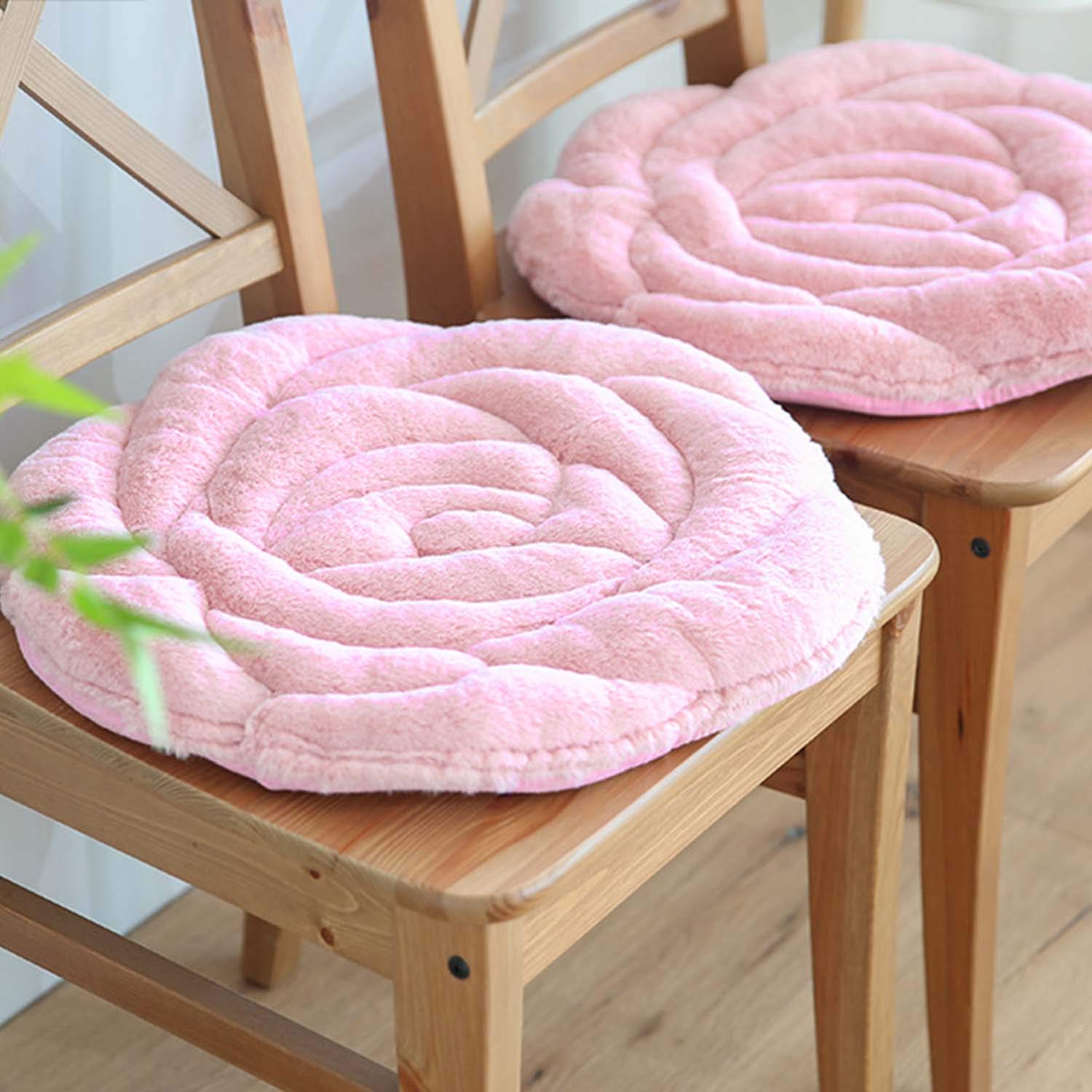 Rose Flower Chair Seat Cushion Fluffy Chair Pad Soft Plush Seat Pillow Home Office Floor Pillow Sofa No Slip Sofa Chair Pads Chair Cushion Comfort Armchair Car Seat Cushion Pain Relief Cushion