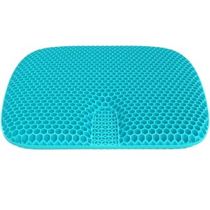 heffiso gel seat cushion, office chair cushion car wheelchair cushions, pressure relief seat cushion long sitting with anti-skid cover, breathable office chair cushion