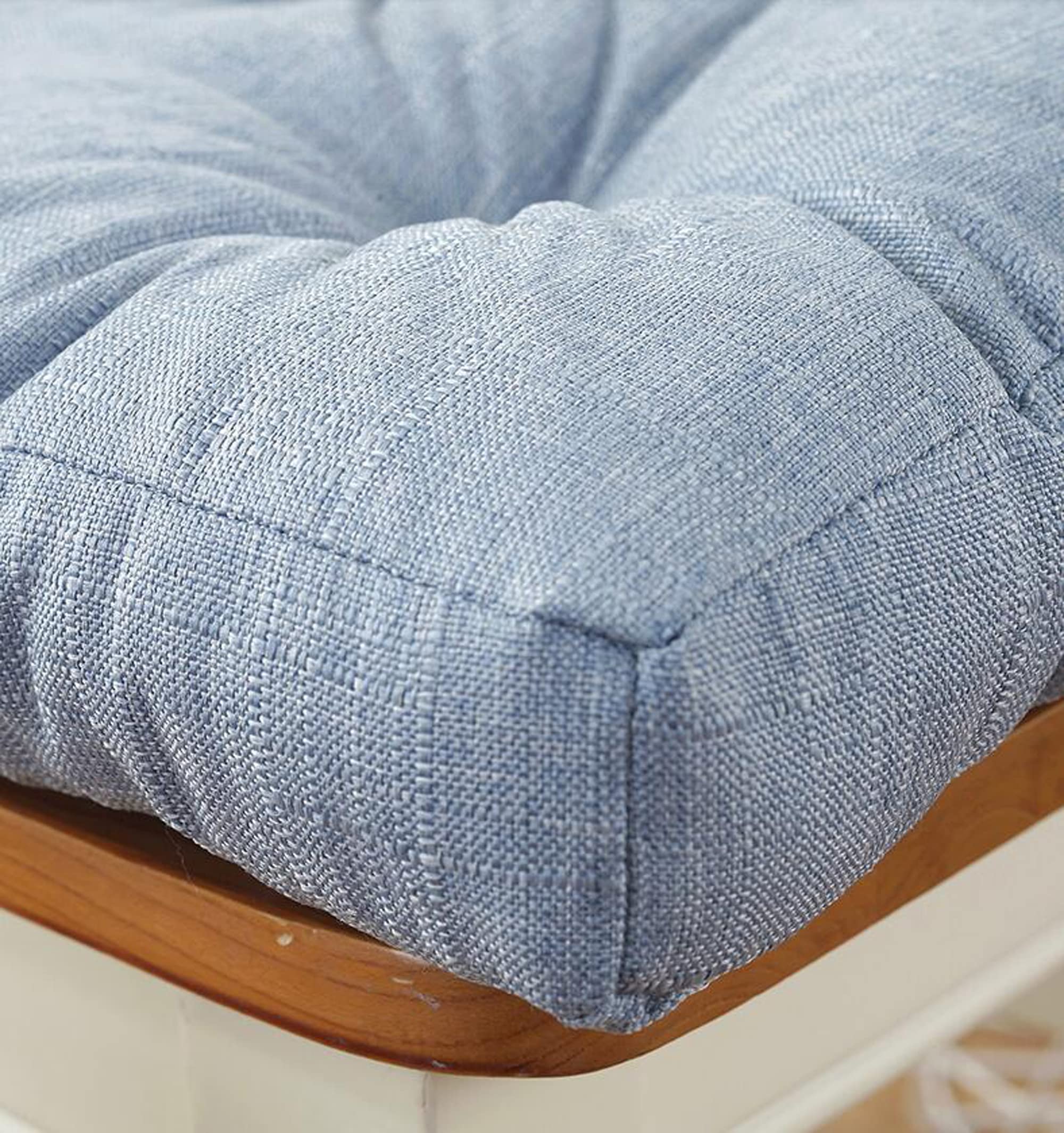 Chair Cushions for Dining Chairs Thick Soft Non Slip Seat Cushions Linen Washable Reversible Square Comfortable Office Chair Pads 20" x 20" (Coffee)