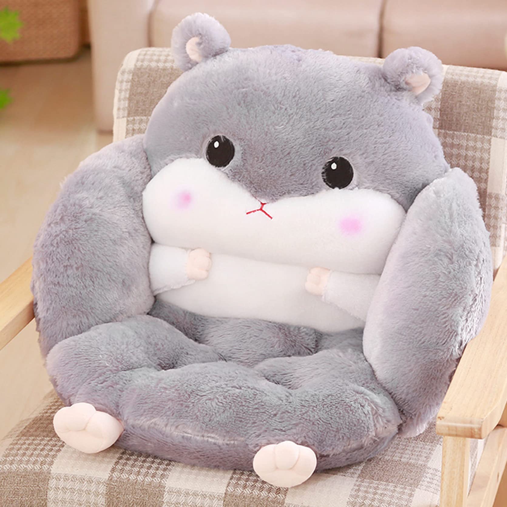 Cartoon Soft Hamster Pillow Animal Seat Cushions Stuffed Plush Sofa Indoor Home Decor Chair Gift Office Toys