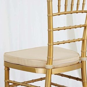 TABLECLOTHSFACTORY Gold Chiavari Chair Cushion for Wood Resin Chiavari Chairs Party Event Decoration - 2" Thick-Pack of 5