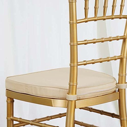 TABLECLOTHSFACTORY Gold Chiavari Chair Cushion for Wood Resin Chiavari Chairs Party Event Decoration - 2" Thick-Pack of 5