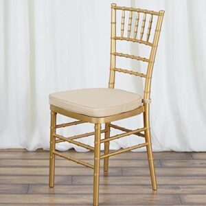 TABLECLOTHSFACTORY Gold Chiavari Chair Cushion for Wood Resin Chiavari Chairs Party Event Decoration - 2" Thick-Pack of 5