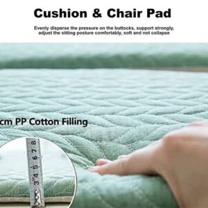 GYL-JL 2/4 Packs Chair Pad with Ties 100% Cotton Chair Pads Non Slip Kitchen Dining Chair Cushion and Solid Seat Cushion with Machine Washable Cover ( Color : Ivory , Size : Set of 4 )