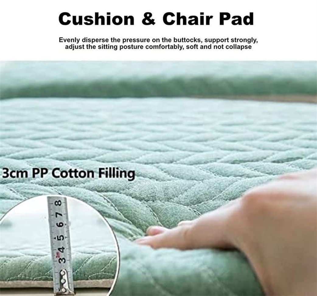 GYL-JL 2/4 Packs Chair Pad with Ties 100% Cotton Chair Pads Non Slip Kitchen Dining Chair Cushion and Solid Seat Cushion with Machine Washable Cover ( Color : Ivory , Size : Set of 4 )