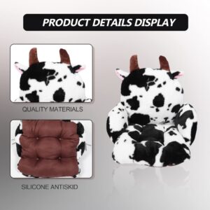 Yardwe Chair Seat Cushion Cow Shape Chair Plush Cushion Warm Comfort Sofa Floor Pillow Bed Cushion for Chair Couch Bed Office Soft Back Support