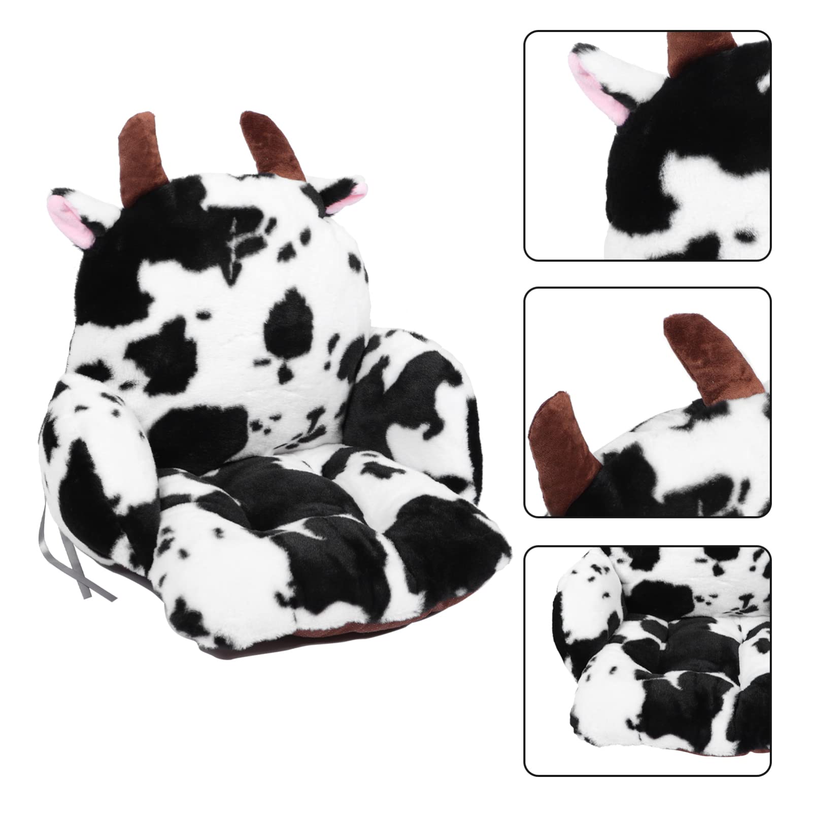 Yardwe Chair Seat Cushion Cow Shape Chair Plush Cushion Warm Comfort Sofa Floor Pillow Bed Cushion for Chair Couch Bed Office Soft Back Support