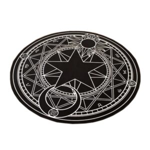 the magic circle pattern round carpet floor mats yoga cushion for playroom/cloakroom, e-01