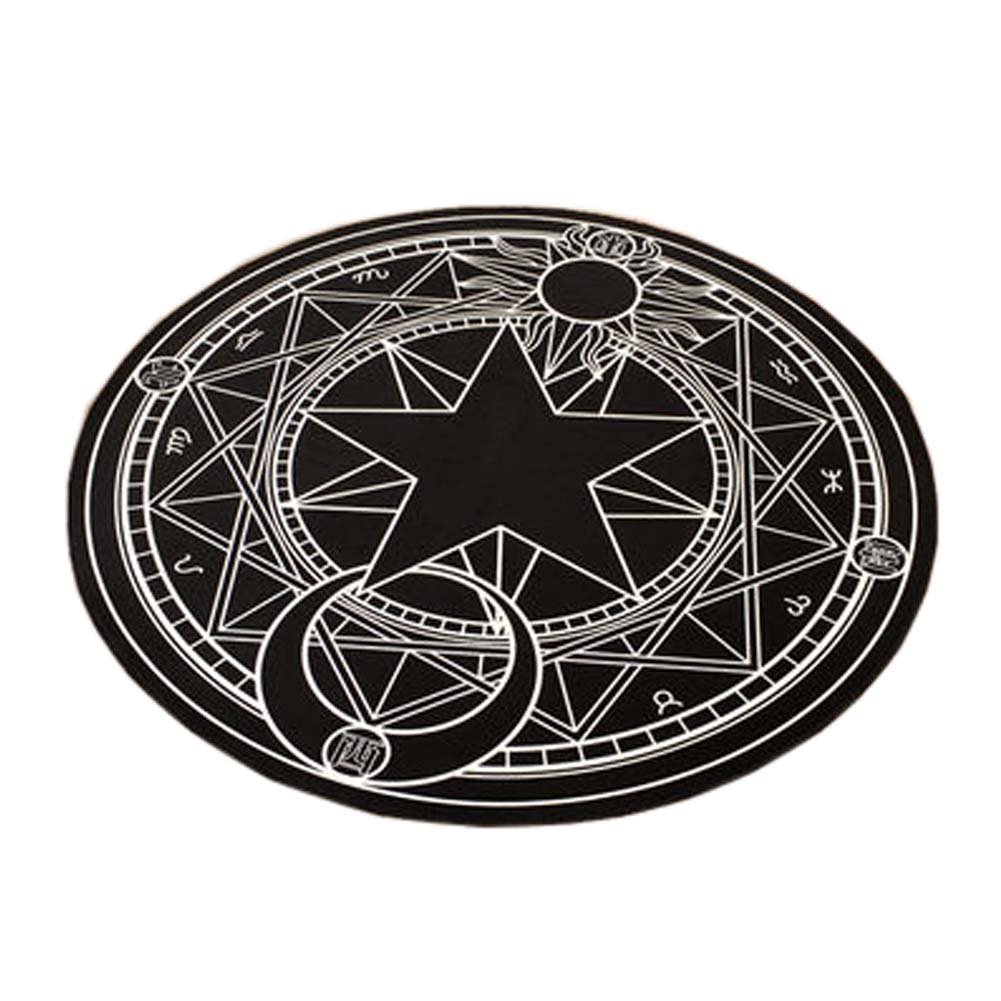 The Magic Circle Pattern Round Carpet Floor Mats Yoga Cushion for Playroom/Cloakroom, E-01