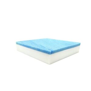 foamrush 2" x 20" x 20" cool gel memory foam bench cushion replacement medium firm (upholstery foam, seat replacement, upholstery sheet, foam rubber padding, couch, sofa cushion, mattress)made in usa