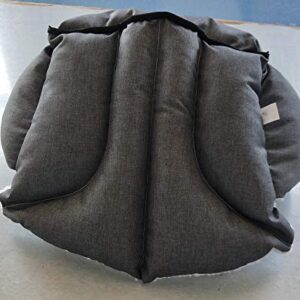 Lumbar Back Pillows 3 Section Fleece Reversible Chair Cushion