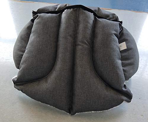 Lumbar Back Pillows 3 Section Fleece Reversible Chair Cushion