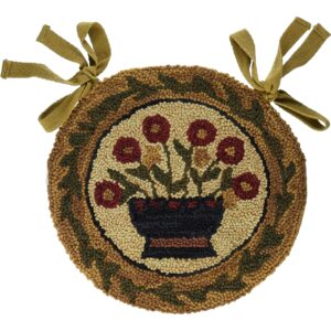 park designs flower basket hooked chair pad