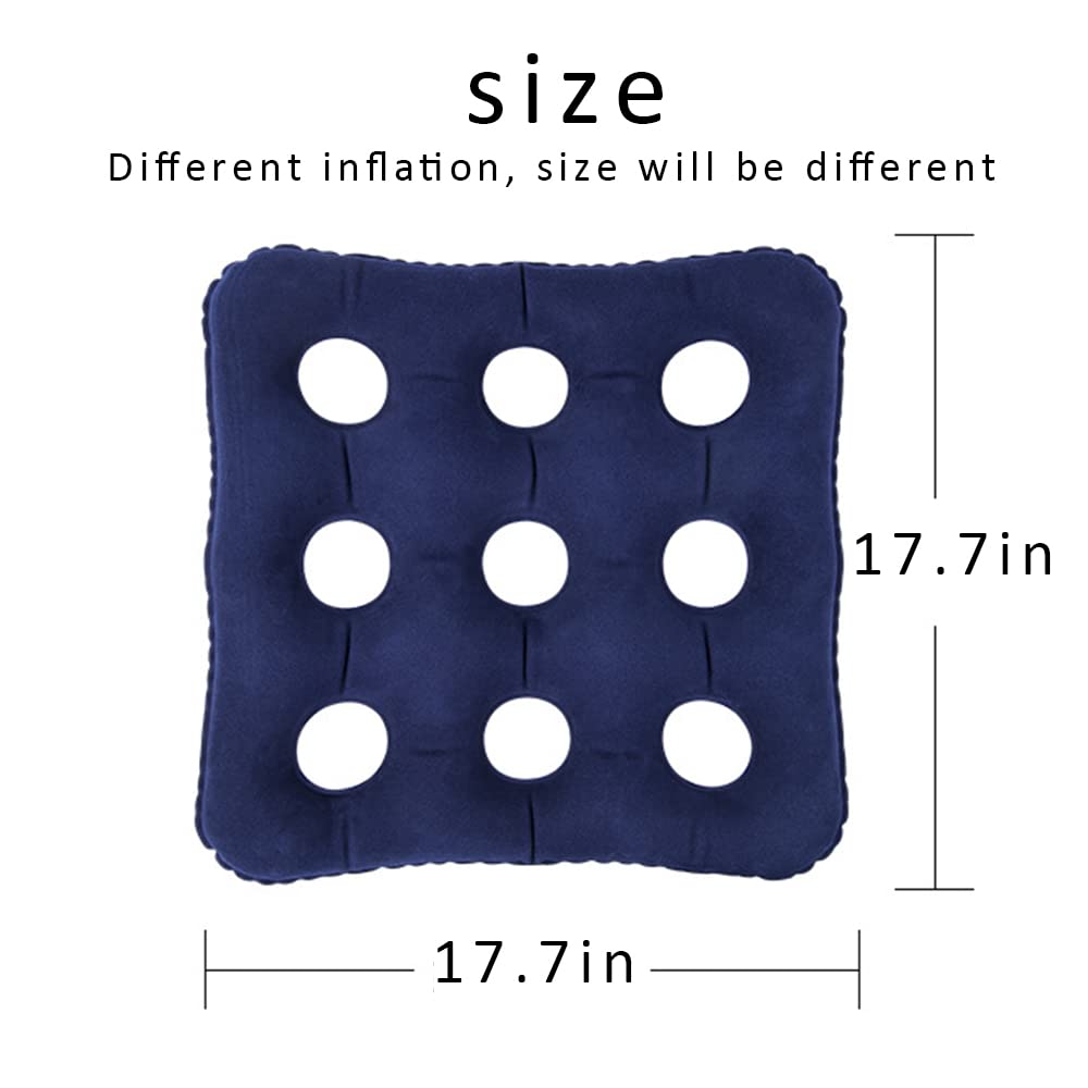 Pressure Ulcer Cushion Waffle ,Bed Sore Cushions for Butt,Inflatable Seat Cushion Portable,Pressure Sore Cushions for Sitting,Wheelchair Cushions for Pressure Relief,Recliner Cushions for Elderly Pad