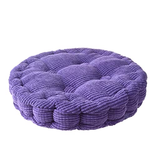 Saim Round Pillow Chair Pad Thickened Tatami Cushion Indoor Outdoor Pad (Purple - 40cm)