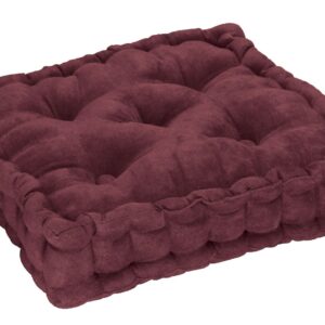 Tufted Booster Cushion, Burgundy