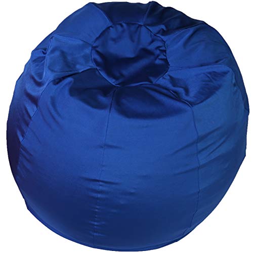 Fun and Function - Mushy Smushy Bean Bag Chair - Alternative Seating Options for Classrooms, Clinic & Home Use - Lightweight & Calming - Medium, 18 Inches - Blue