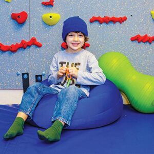 Fun and Function - Mushy Smushy Bean Bag Chair - Alternative Seating Options for Classrooms, Clinic & Home Use - Lightweight & Calming - Medium, 18 Inches - Blue