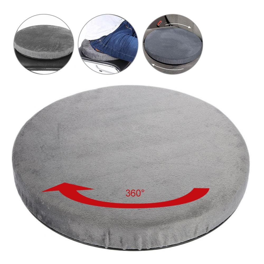 Swivel Car Seat Cushion, 360 Degree Rotation Seat Cushion, Comfort Deluxe Gel Swivel Seat Cushion Featured for Home,Office Chair, Stool (15.3X15.3X1.9)