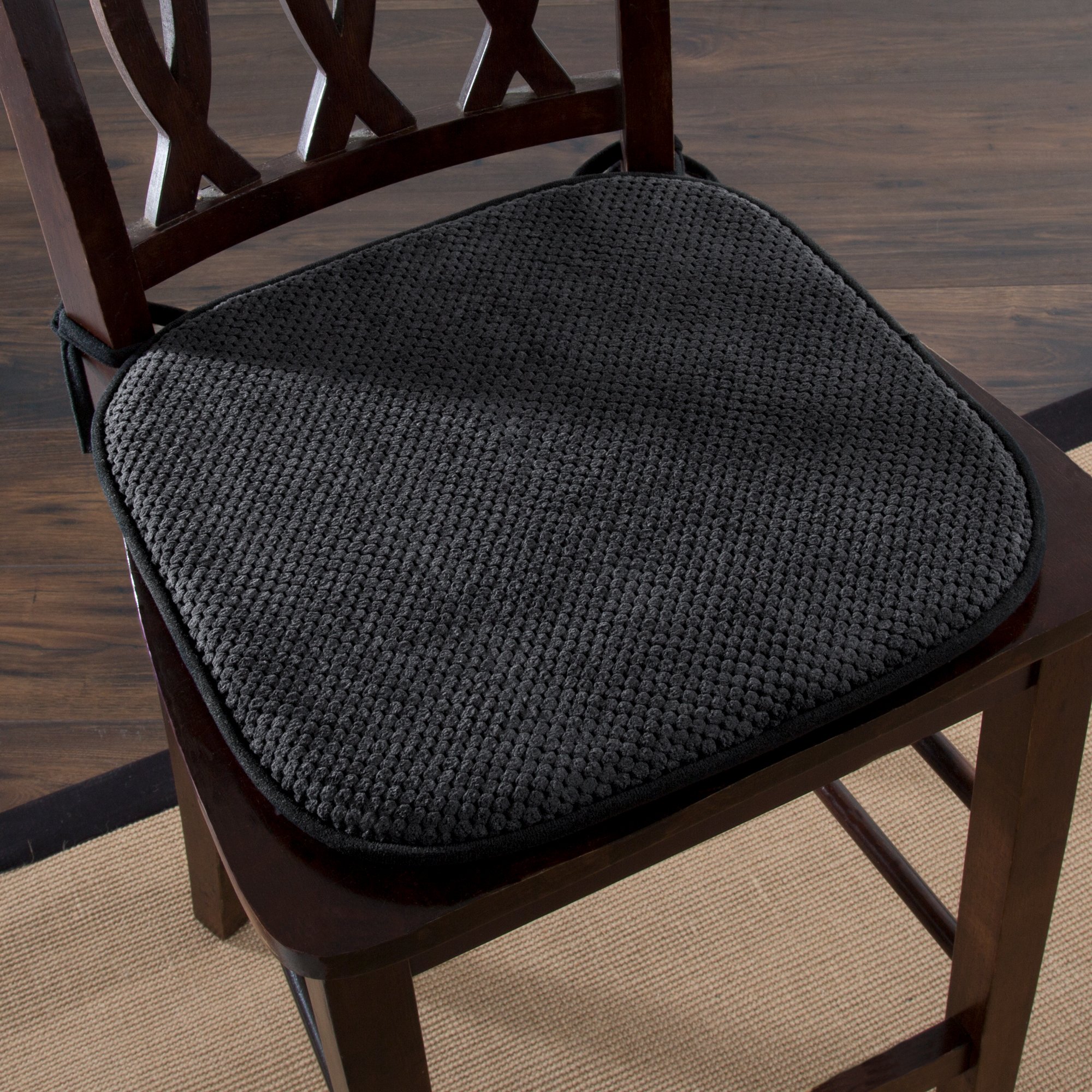 Bedford Home Chair Pad - Charcoal