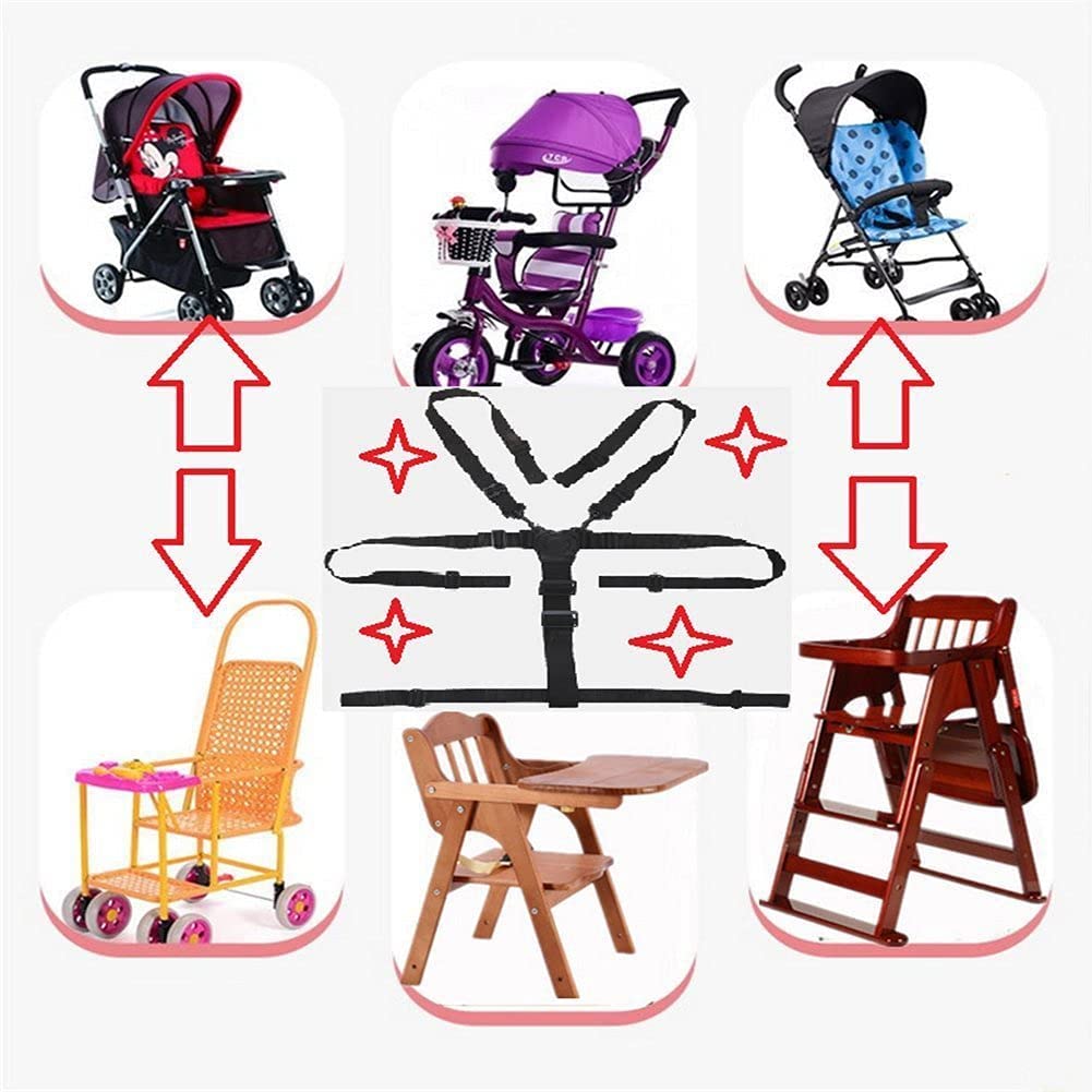 High Chair Cushion,High Chair Pad with 5-Point high Chair Belt