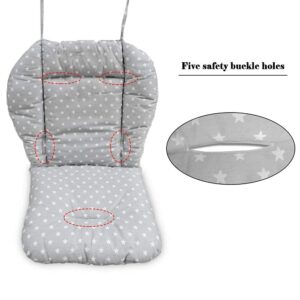 High Chair Cushion,High Chair Pad with 5-Point high Chair Belt