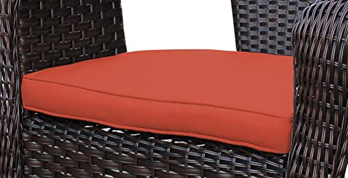 Jeco Inc W00402-FS018CS Clark Single Chair Cushion, 2", Brick Red