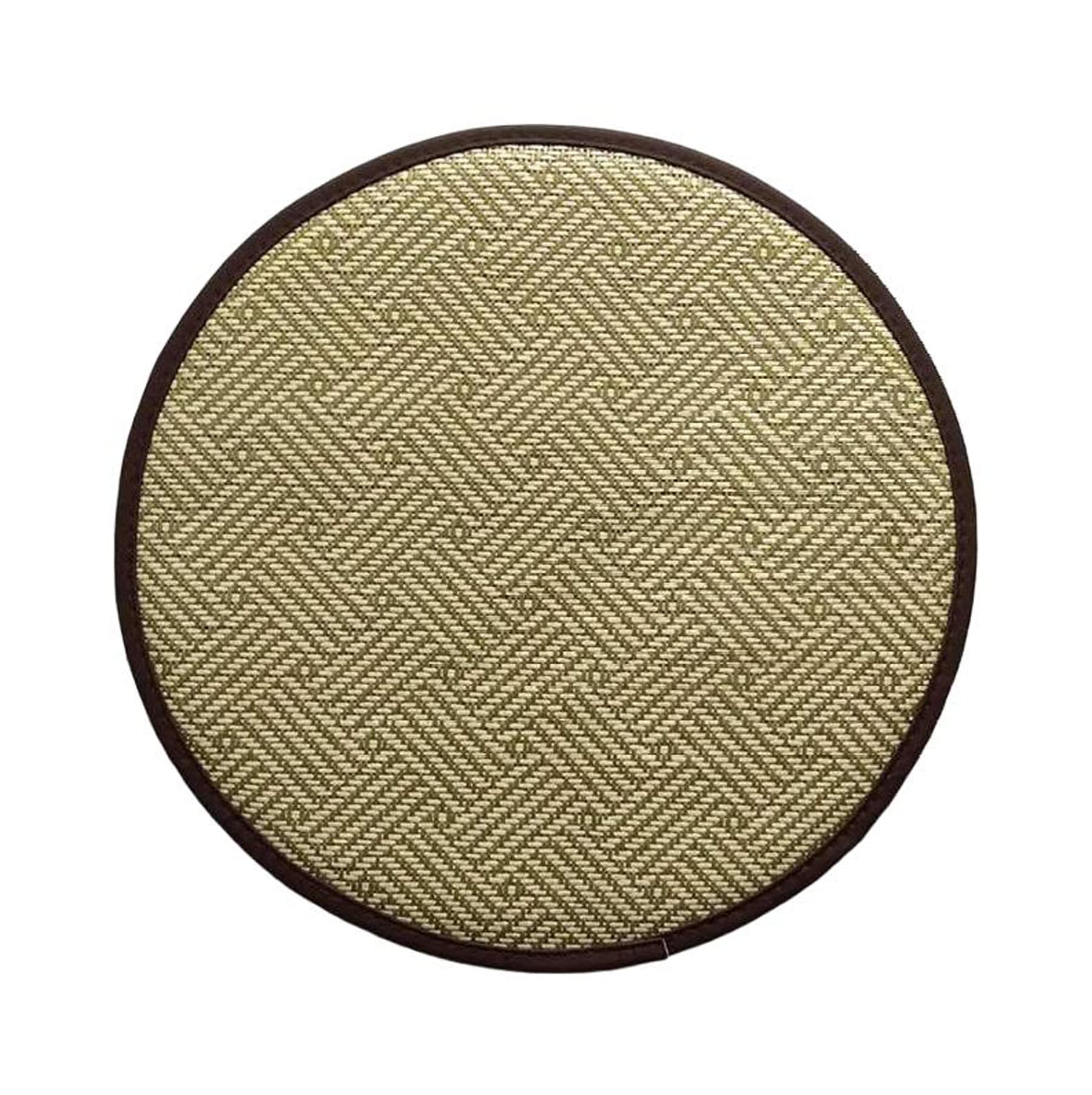 Happiness Decoration Round Seat Cushions for Stools with Ties Summer Breathable Bar Stool Cushions Cover Tatami Cushion Pillow Kitchen, Home, Office Chair Pads (18 inch, A)