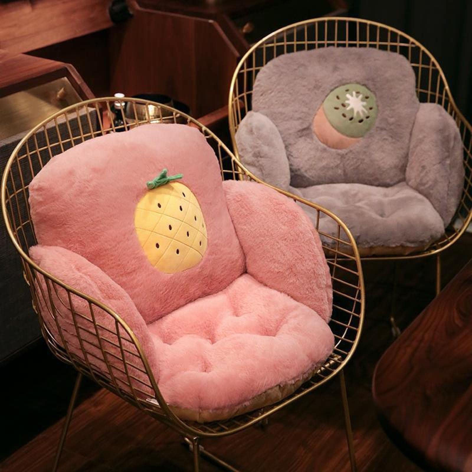 Plush Chair Pads Comfy Chair Cushion Plush Strawberry Cushion Lazy Sofa Seat Cushions Cozy Fruit Floor Cushion Seat Pillow Gift for Girl Plush Chair Pads with Ties Strawberry