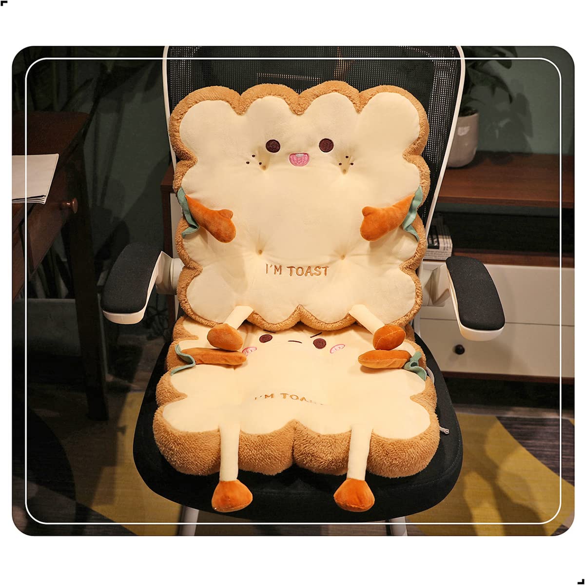 Tyrafry Cute Seat Cushion Soft Sofa Pillow Chair Pad Plush Back Cushion Cozy Washable Seat Cushion Pad for Car, Office and Home, Happy