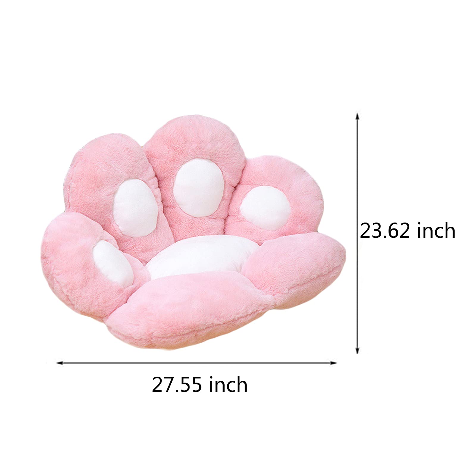 Cute Seat Cushion,Seat Pad,Cat Paw Cushion,Cat Paw Shape Lazy Sofa Office Chair Cushion, Kawaii Plush Floor Mat Seat Cushions for Dining Room Chairs (Pink, 24×28×3.9in)