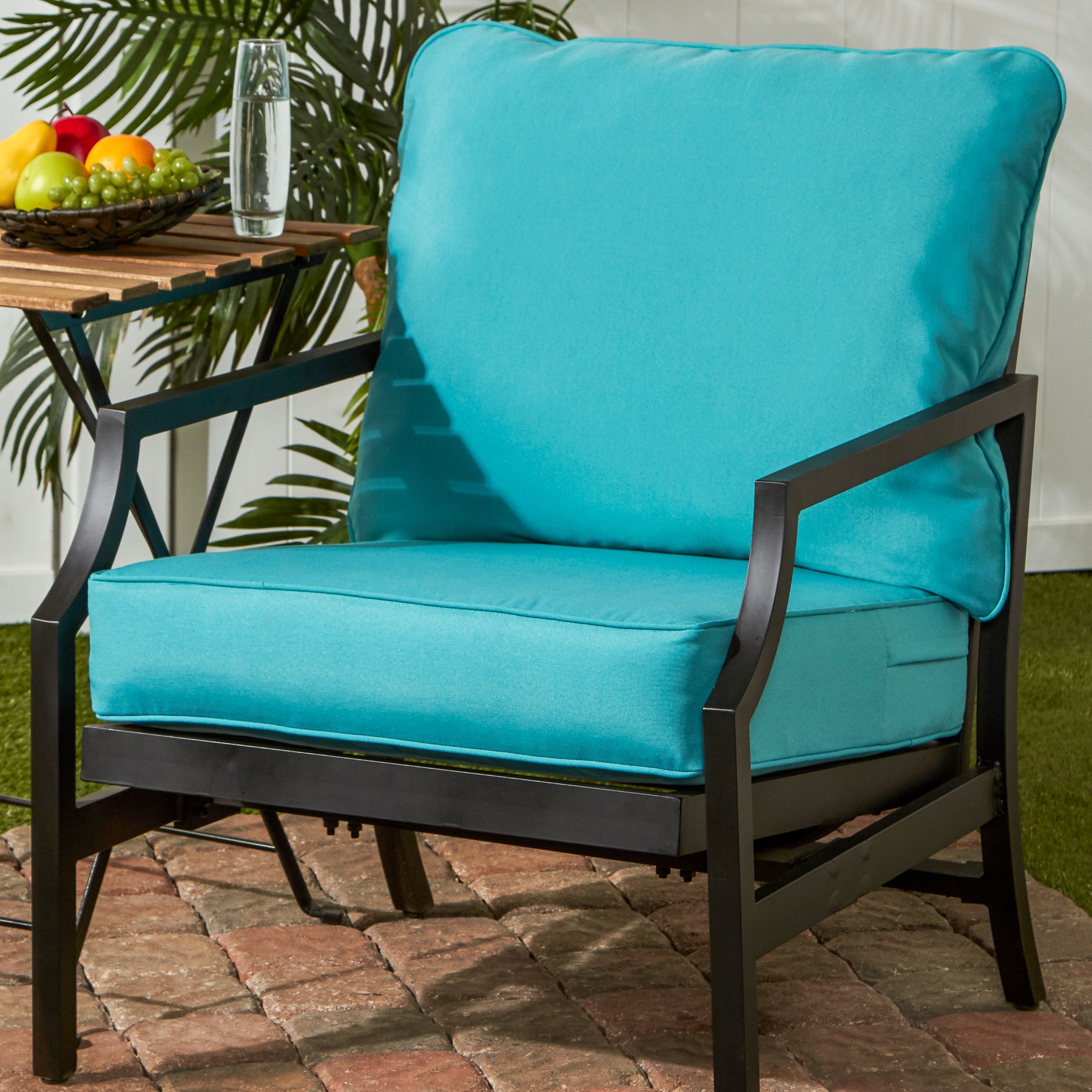 Greendale Home Fashions Deep Seat Cushion Set, Teal