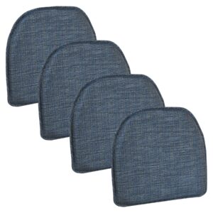 klear vu raindrop the gripper non-slip kitchen chair, 15"x16" seat pad, 4 count (pack of 1), 02 blue