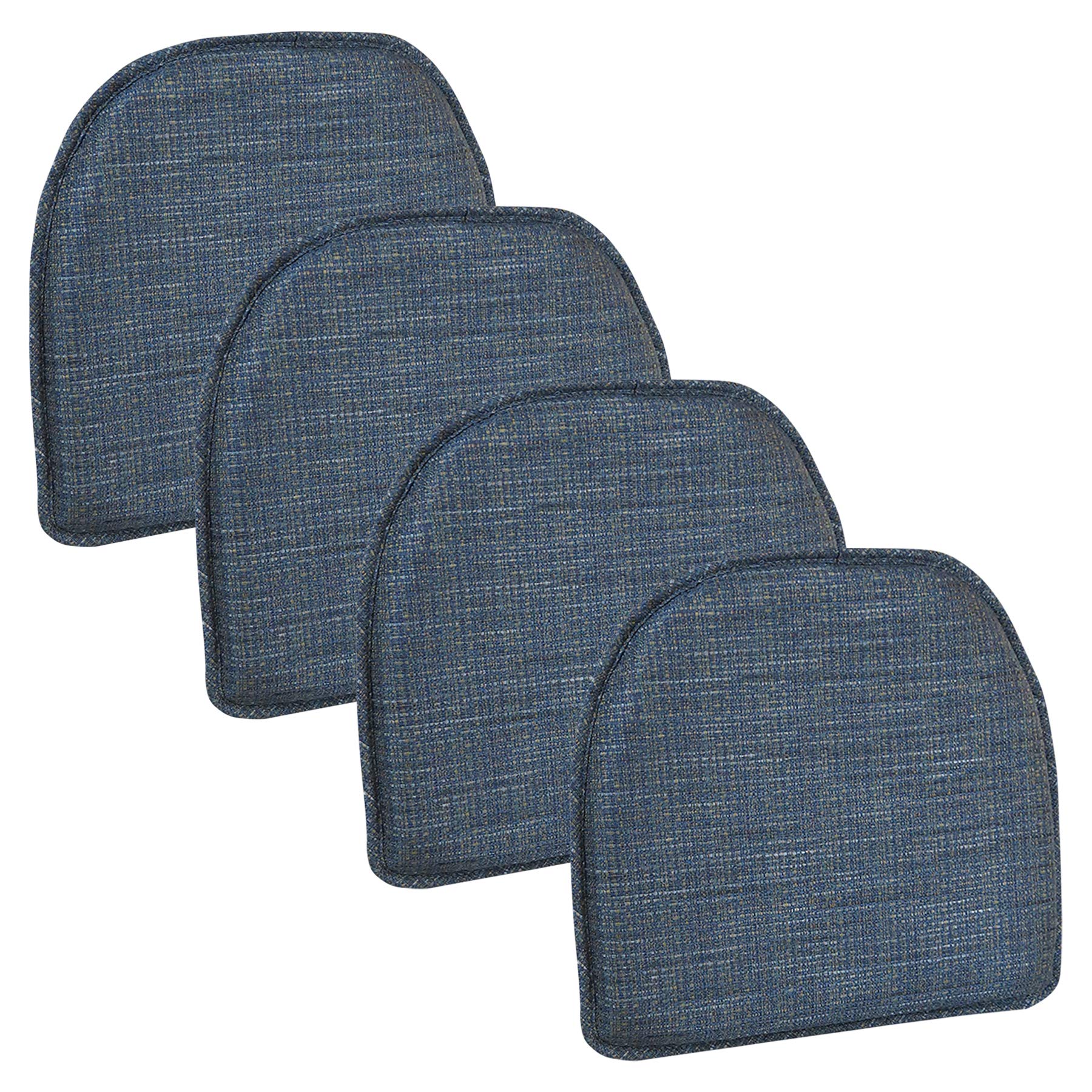 Klear Vu Raindrop The Gripper Non-Slip Kitchen Chair, 15"x16" Seat Pad, 4 Count (Pack of 1), 02 Blue