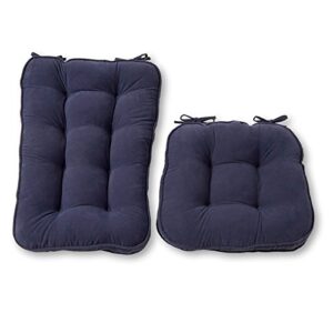 greendale home fashions jumbo rocking chair cushion set hyatt fabric, denim