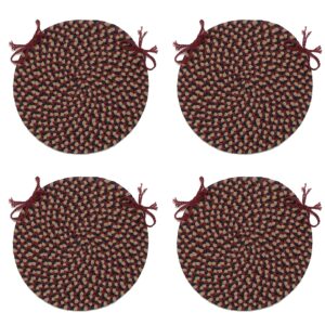 brook farm chair pad, burgundy, set of 4