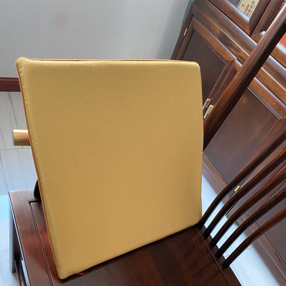 Soft Comfortable Durable Chair Pads Living Room Balcony,Chinese Non-Slip Seat Cushion,Cotton Linen Embroidered Chair Cushion Red 45x38cm(18x15inch)