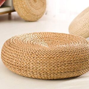 HUAWELL Japaness Style Straw Futon Knitted Round Seat Cushion Pouf Dia 60CM (23.6/6.7 Inch)