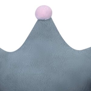 HKSICHENGKEJI Cute Crown Chair Cushions Desk Seat Cushion Waist Support Backrest High Back Chair Pad Cushion Cozy Crown Plush Seat Cushion Office Chair Car Home Seat Pad