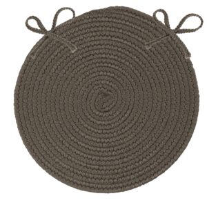 boca raton braided chair pad set, 15"x15" 4, gray