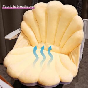 Altsuceser Soft Decorative Chair Cushion, Seashell Seat Cushion Chair Pad Waist Cushion Floor Cushion Back Support for Office Chair, Home Sofa, Bed, Floor Decoration Pink L