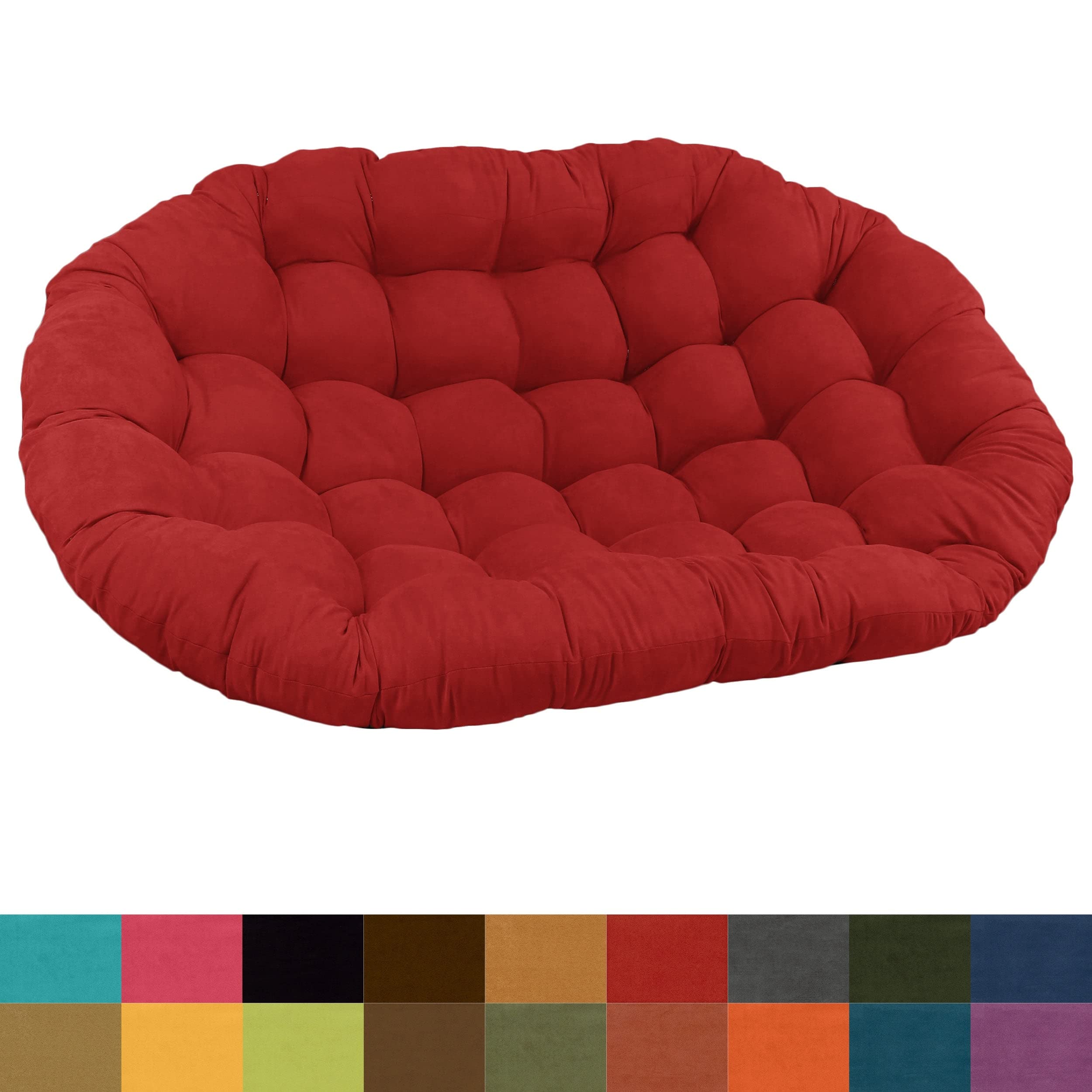 Blazing Needles Tufted Microsuede Double Papasan Cushion, Ultra Violet