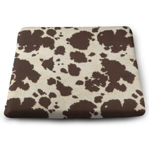 sweet tang square chair seat cushion cow print for kitchen dining chairs, memory foam butt pad with washable cover, non slip unique sofa dining chair stool cushions pad, 14 x 15 inch