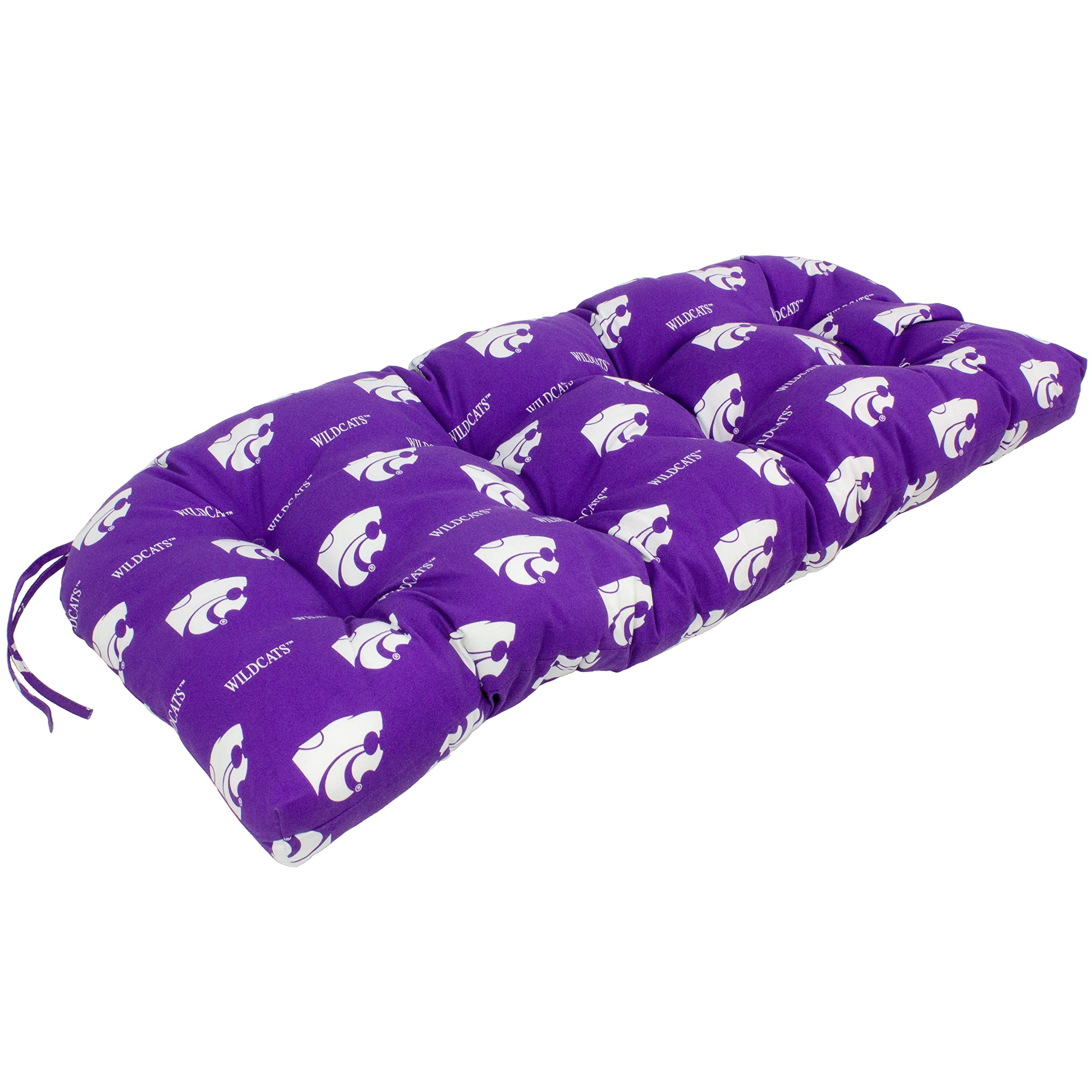 College Covers Comfy Loveseat Settee Cushion, 46 in x 20 in x 3 in, Kansas State Wildcats