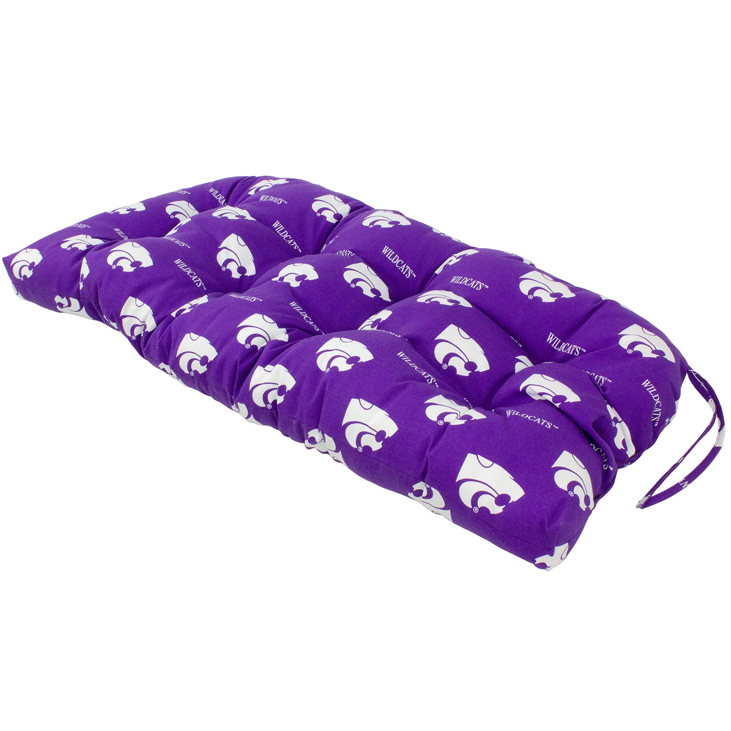 College Covers Comfy Loveseat Settee Cushion, 46 in x 20 in x 3 in, Kansas State Wildcats