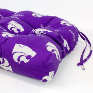 College Covers Comfy Loveseat Settee Cushion, 46 in x 20 in x 3 in, Kansas State Wildcats