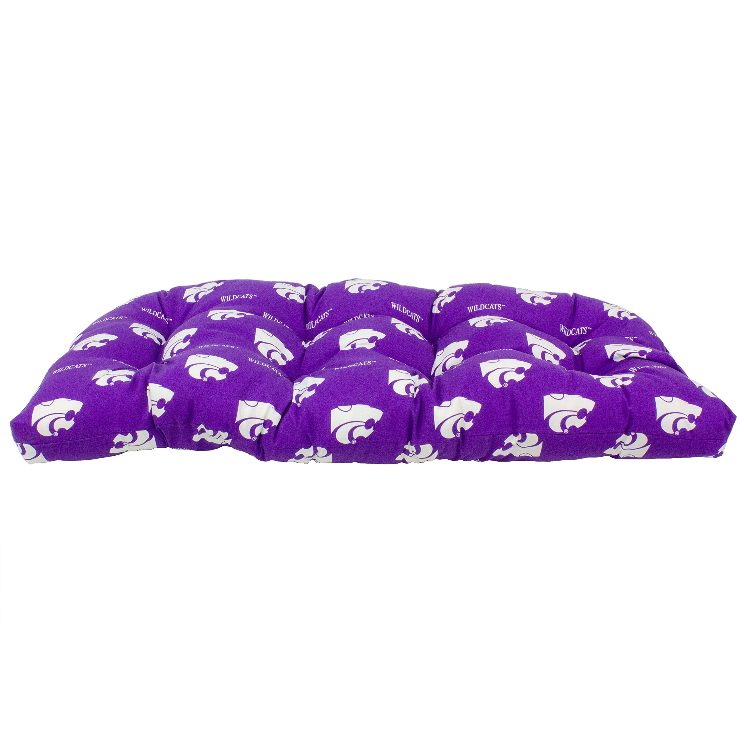 College Covers Comfy Loveseat Settee Cushion, 46 in x 20 in x 3 in, Kansas State Wildcats